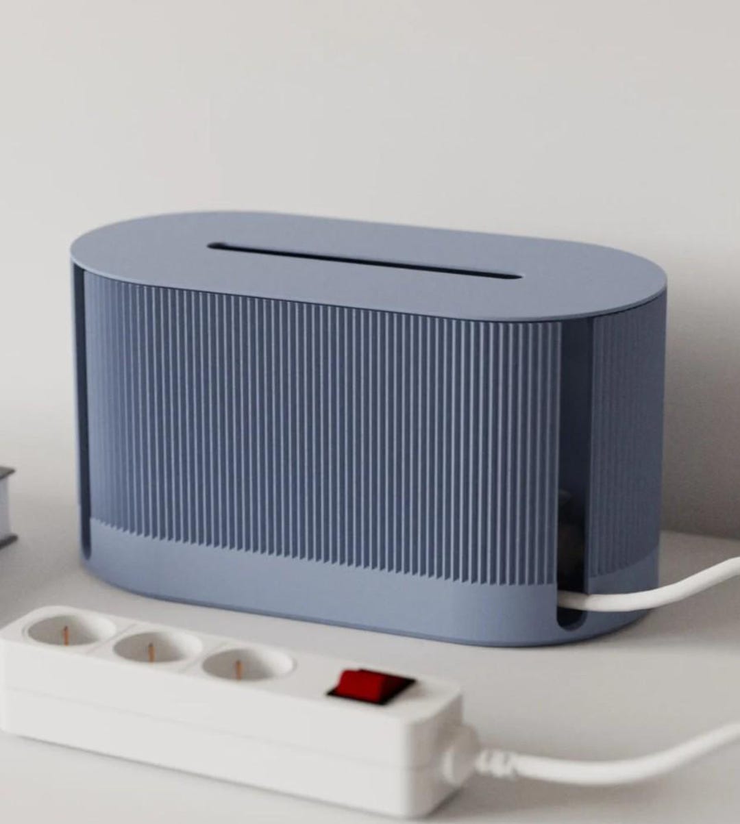 Desk Cable Organizer Box | Hide Power Strip Cords | Office & Home Setup ...