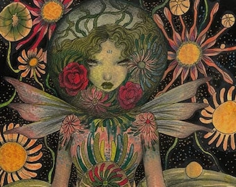 Fairy POC Fantasy Portrait Dark Fantasy Art A4 Print - Etsy