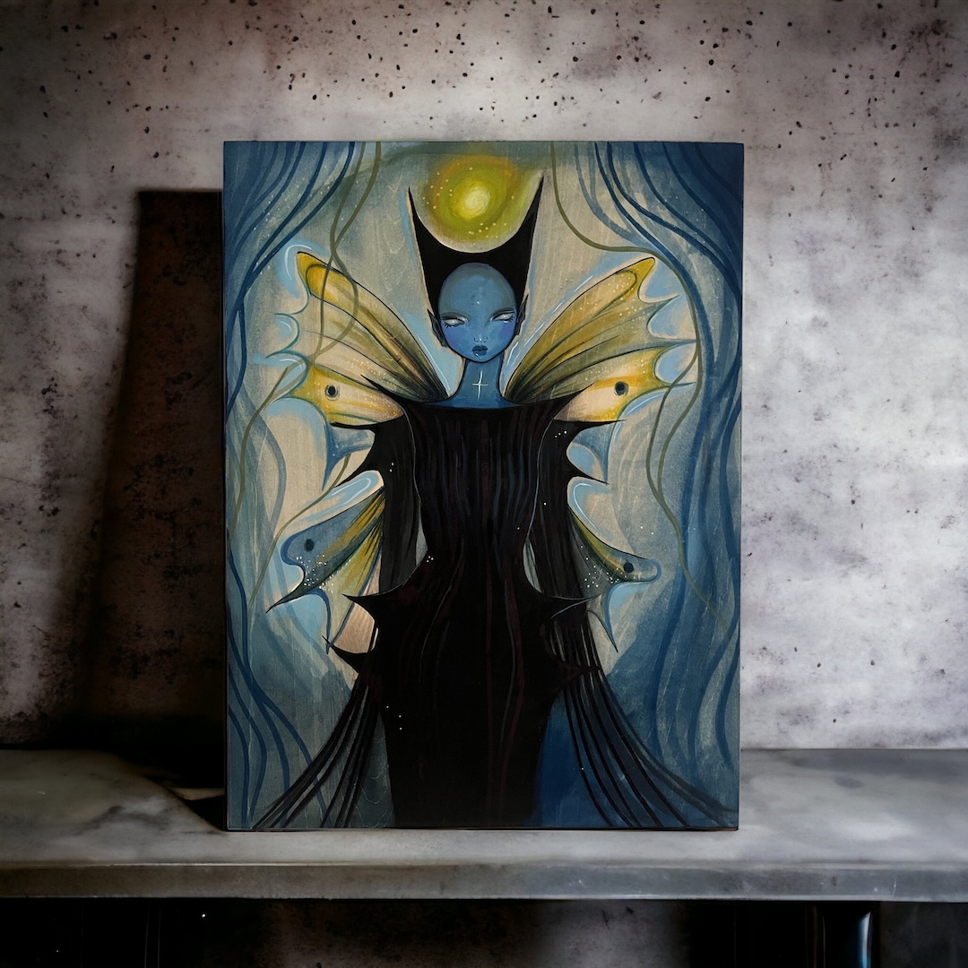 Original Fantasy Fairy Gothic Art Dark Art Painting on - Etsy