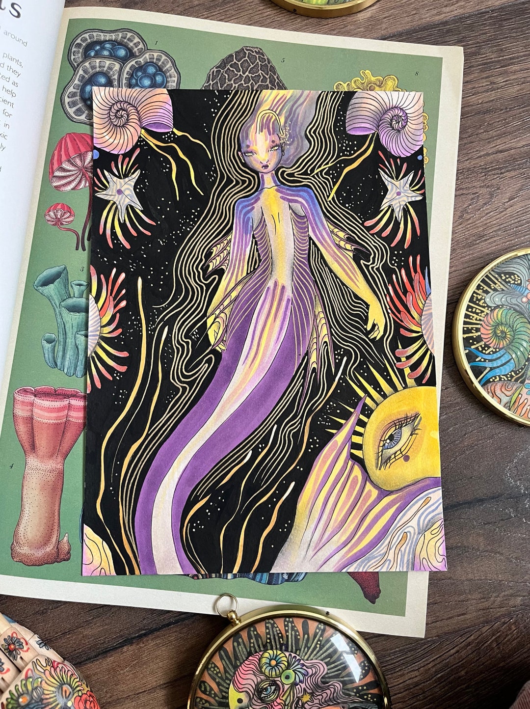 Original Mermaid Art Oracle Original Art, Tarot Artwork, Watercolour ...