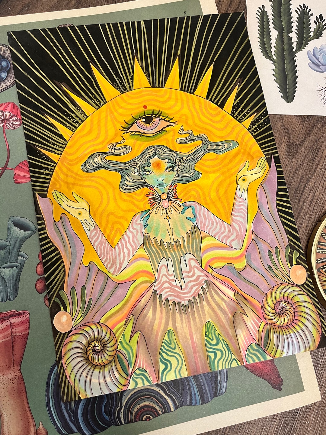 Original Mermaid Art Oracle Original Art, Tarot Artwork, Watercolour ...