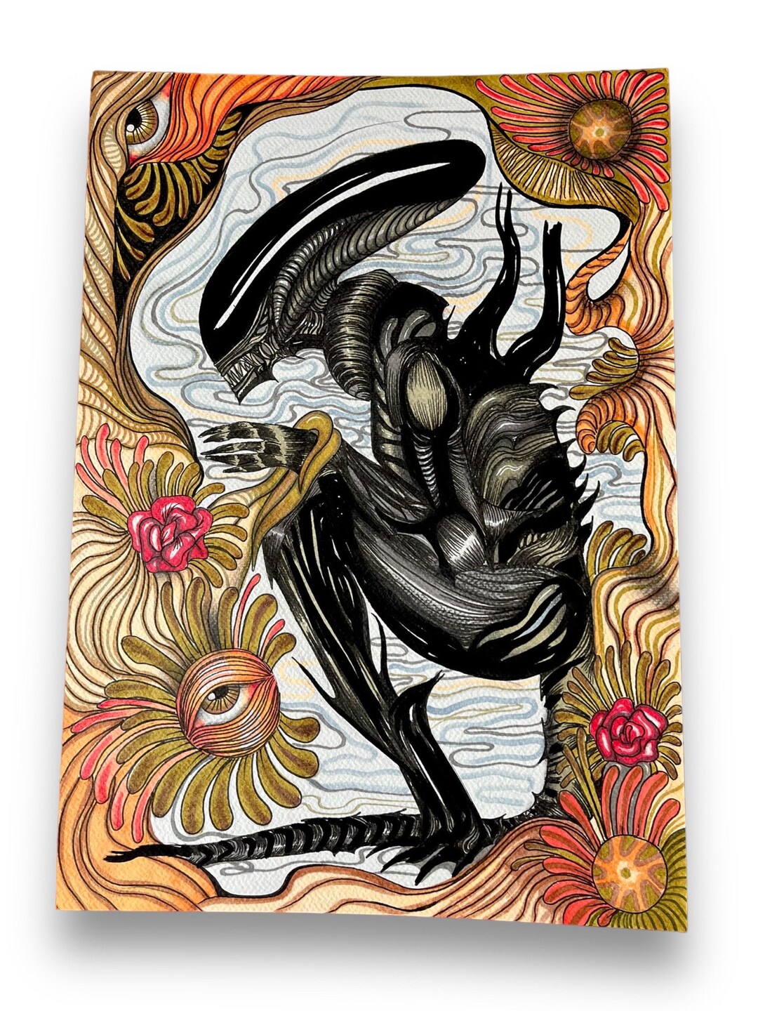 Xenomorph, Alien, Sci Fi, Fantasy Style Original Illustration A3 - Etsy