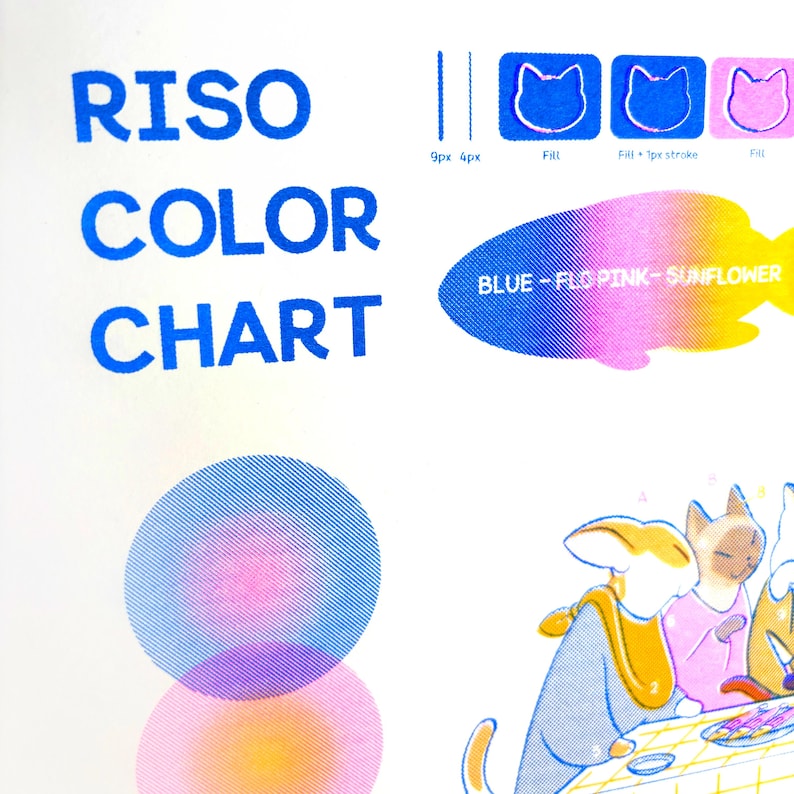 Riso Color Chart Poster | the Last Supper - Flo Pink, Blue, Sunflower ...