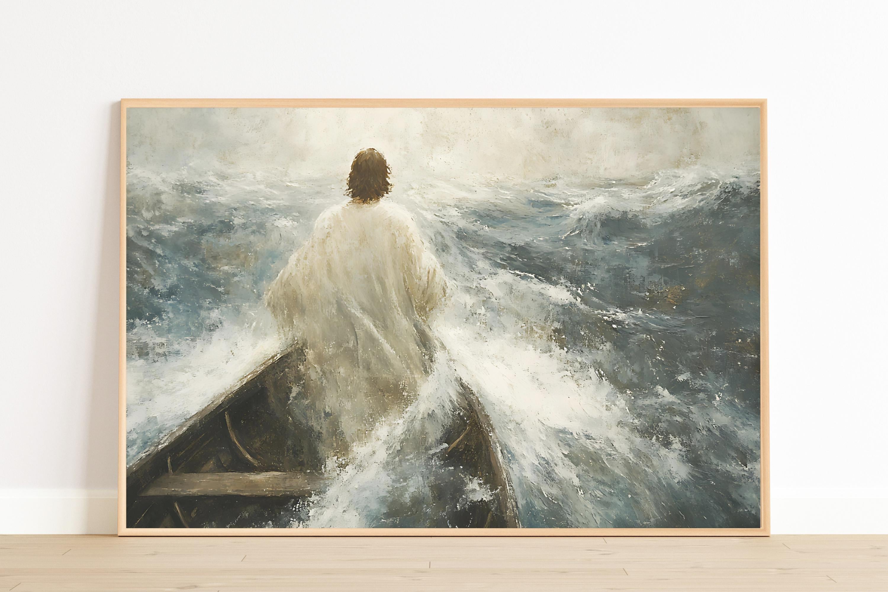 Peace Printable Wall Art | Jesus Spoke to the Waves | Yeshua Calms the ...
