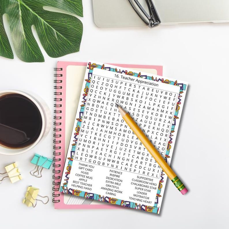 Printable Word Search Puzzles: Teachers & Classrooms Theme (PDF ...