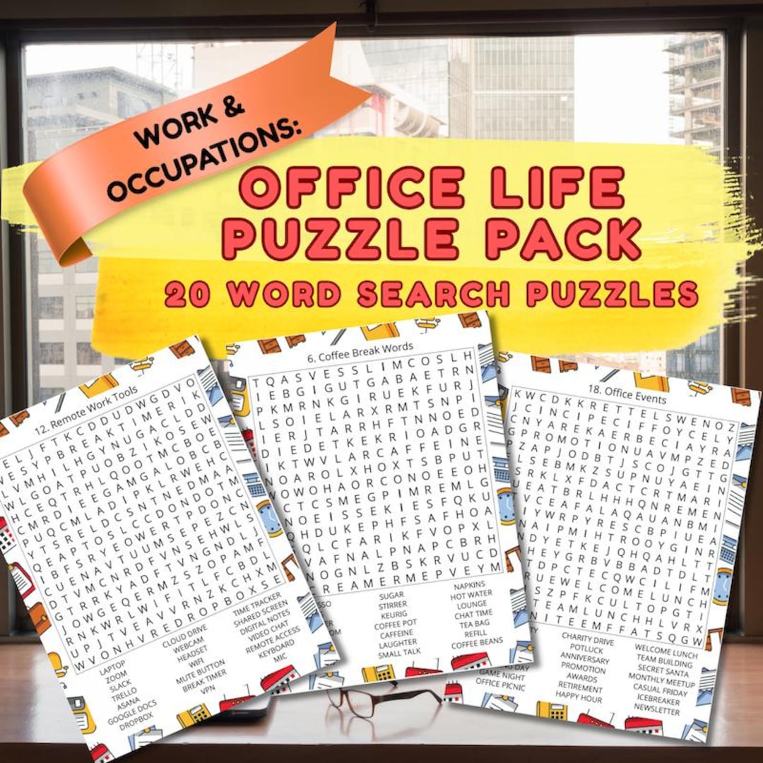 Printable Word Search Puzzles, Office Life Theme. Brain Exercise ...