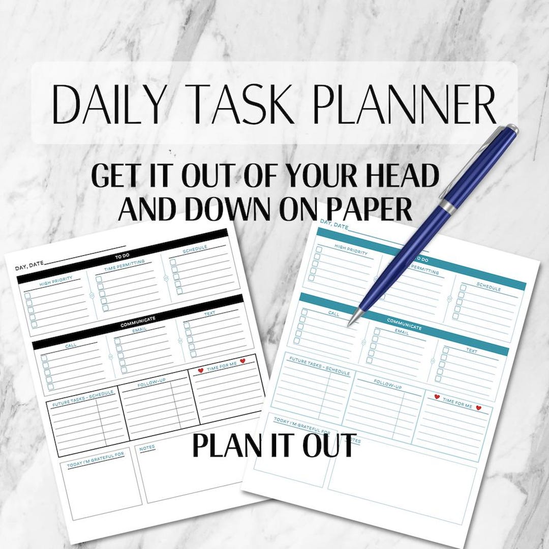 Daily Task Manager Printable: Productivity Kit for Goodnotes (PDF ...