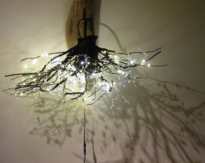 Tree Root Chandelier Mobile Driftwood With Fairy LED Lights - Etsy Canada