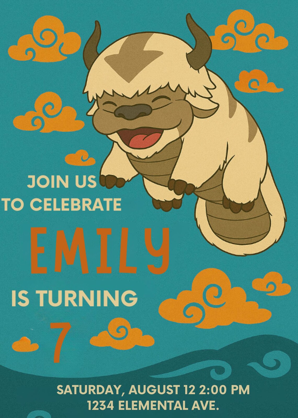 Avatar Inspired Birthday Invitation | Editable Canva Template ...
