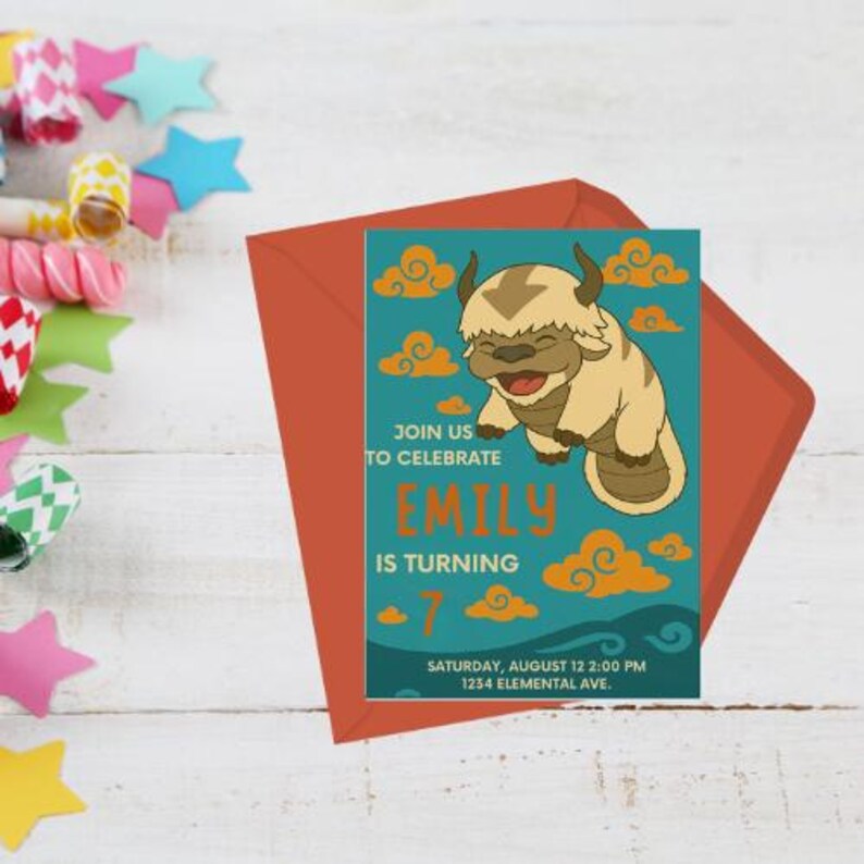 Avatar Inspired Birthday Invitation | Editable Canva Template ...