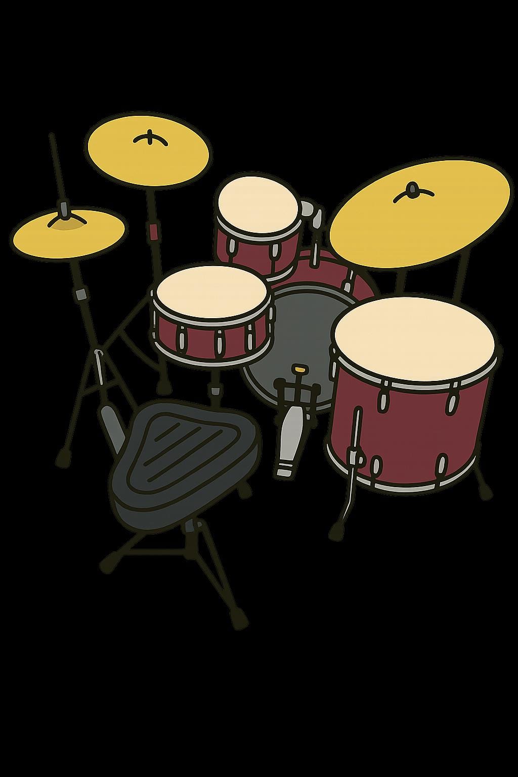Drum Set Clip Art – 11 Pngs of Drums, Cymbals & Pedals – Made for Music ...