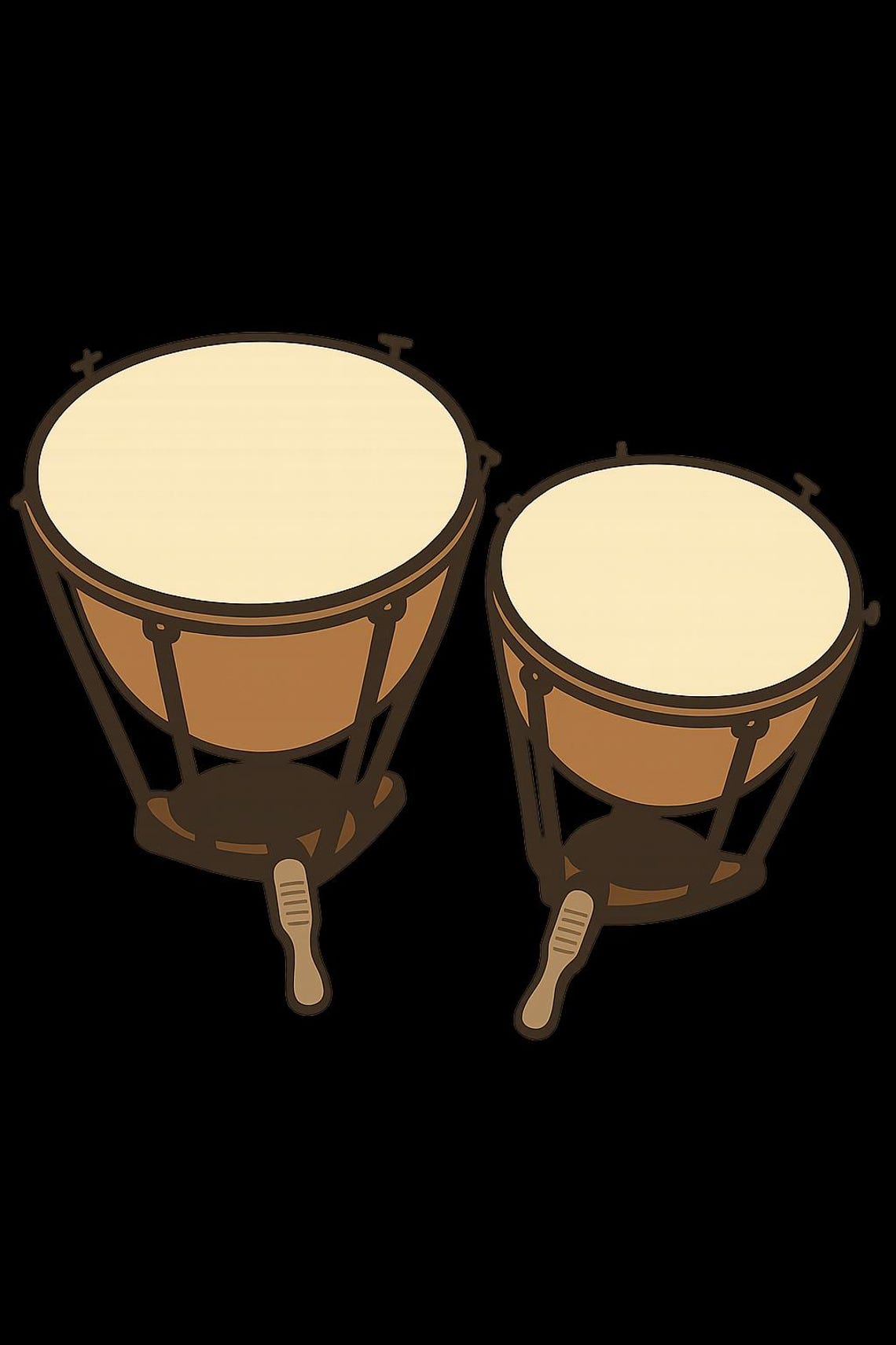 Educational Timpani Clip Art Pack – 15 Vector Percussion Illustrations ...