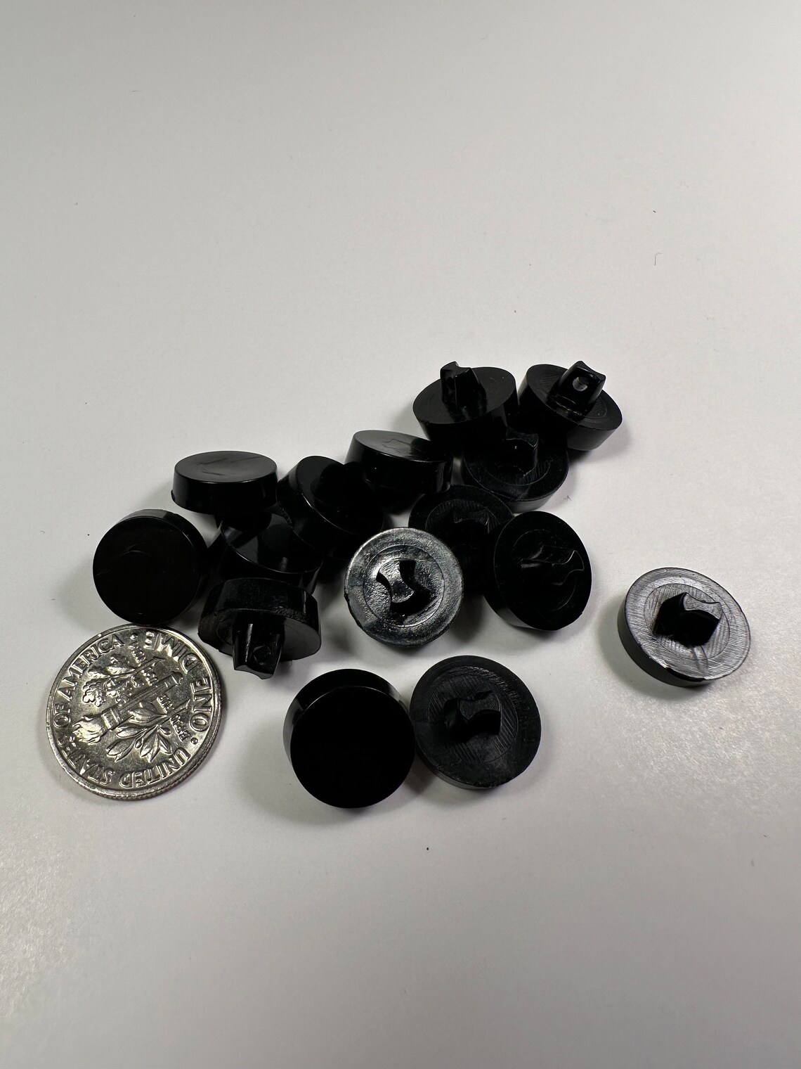 Black Shank Buttons - Vintage - Small - Shiny - 10 Count - Etsy