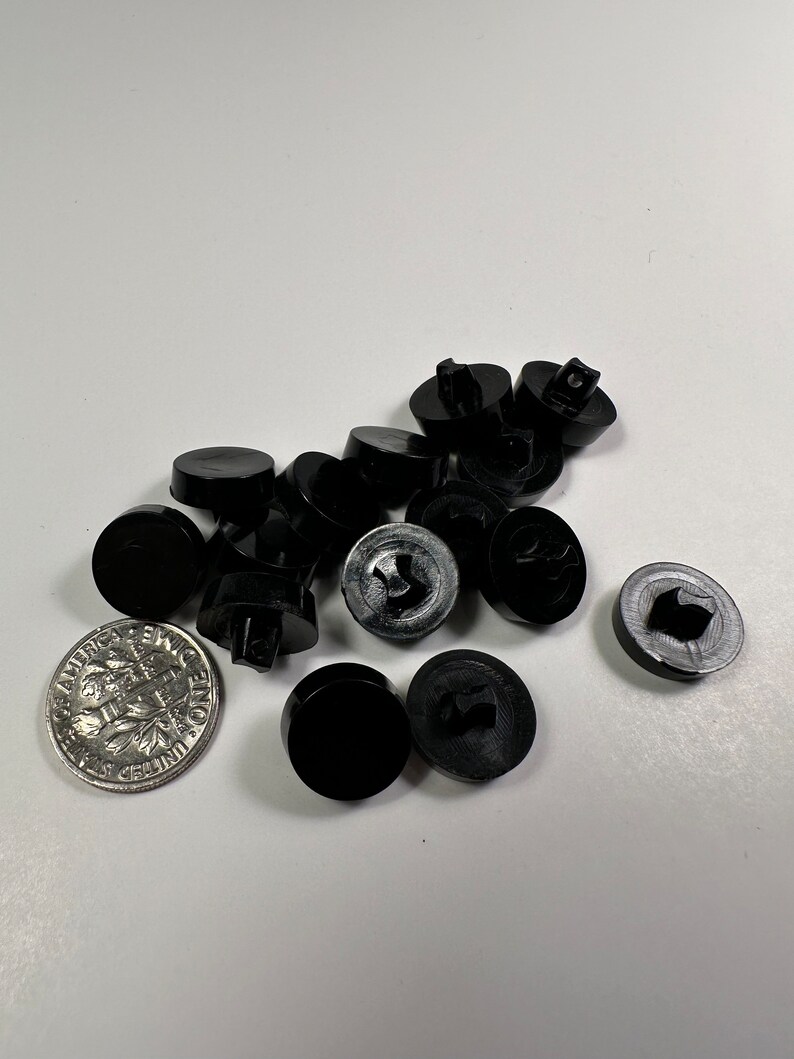 Black Shank Buttons - Vintage - Small - Shiny - 10 Count - Etsy
