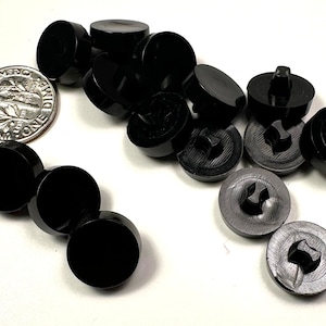 Black Shank Buttons - Vintage - Small - Shiny - 10 Count - Etsy