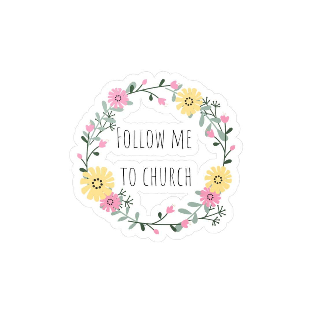 Floral Vinyl Decals, Elegant Church Decal Stickers, Religious Car Decal ...