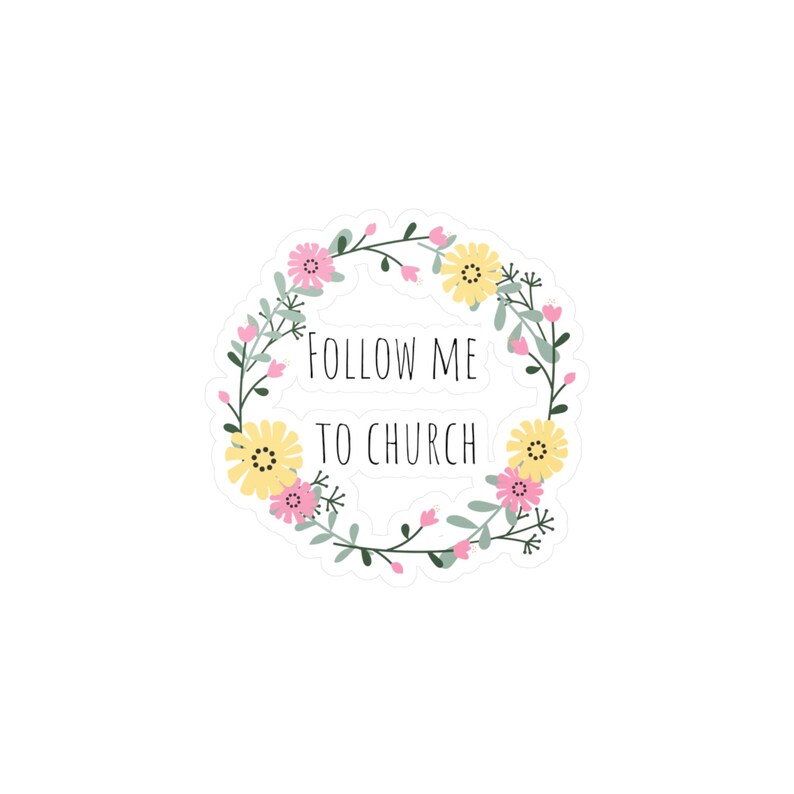 Floral Vinyl Decals, Elegant Church Decal Stickers, Religious Car Decal ...
