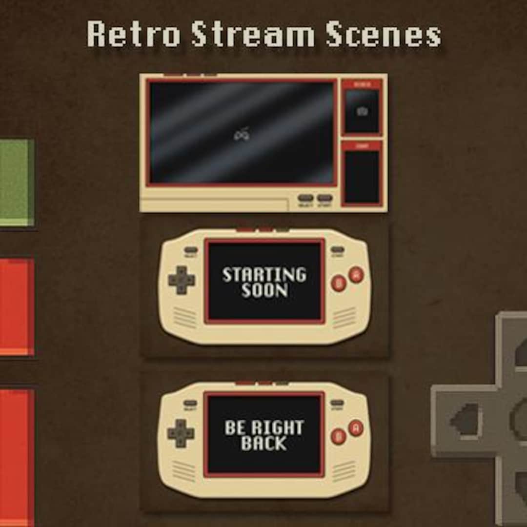 Retro Game Stream Overlay UI for Twitch | Kick | Youtube | Pngtuber ...