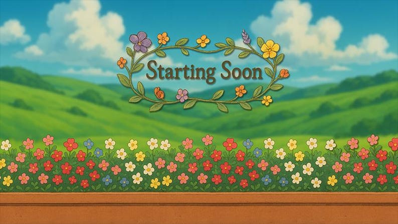 Floral Stream Overlay Package: Cozy Twitch, Youtube, Kick UI - Etsy