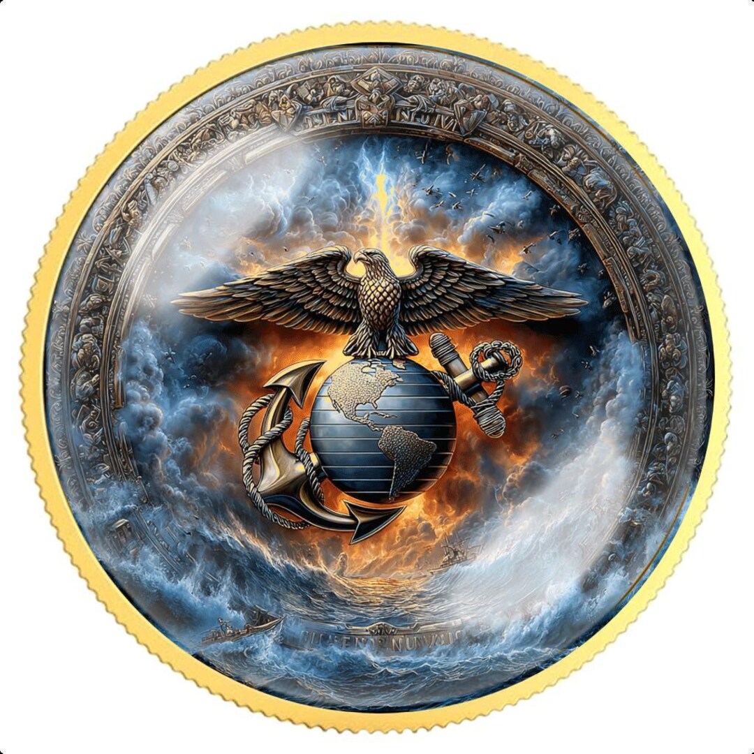 Custom U.S. Marine Corps Coin – Semper Fidelis, Personalized Name, Rank ...