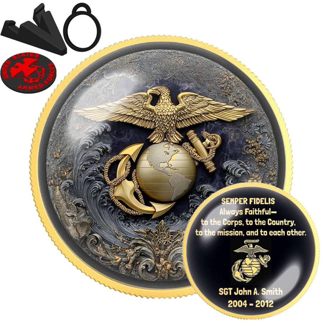 Marine Corps Coin | USMC Eagle Globe and Anchor | Semper Fidelis ...