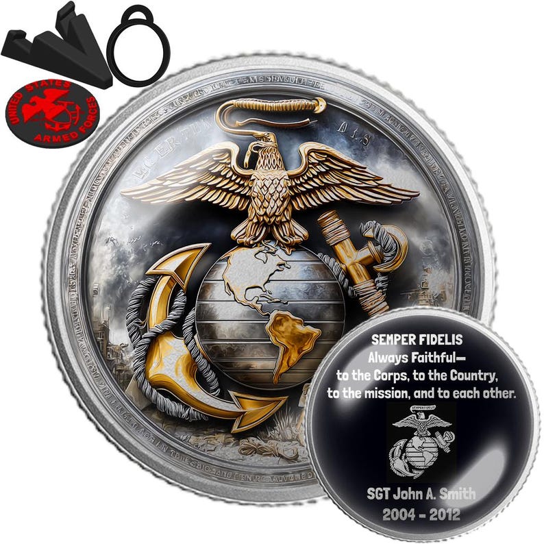Marine Corps Coin | USMC Challenge Coin | Eagle Globe Anchor | Semper ...