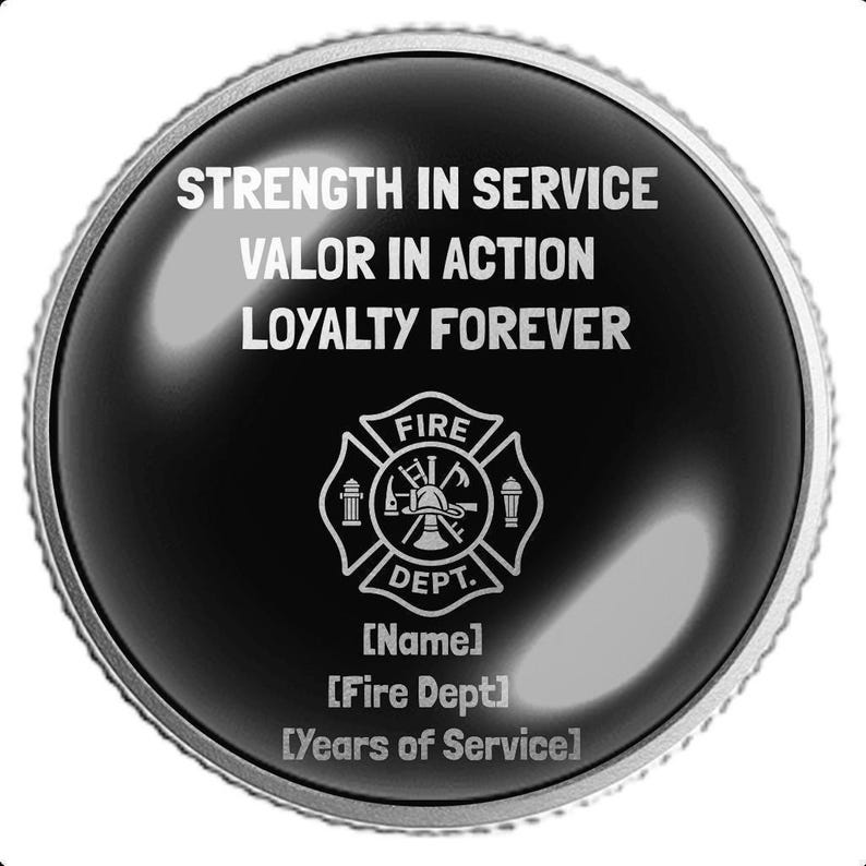 Custom Fire Department Challenge Coin | Firefighter Gift | Double-sided ...