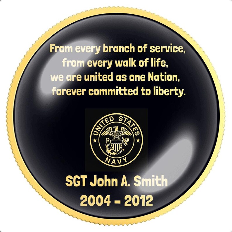 Personalized U.S. Navy Sailor's Creed Challenge Coin – Veteran Gift - Etsy
