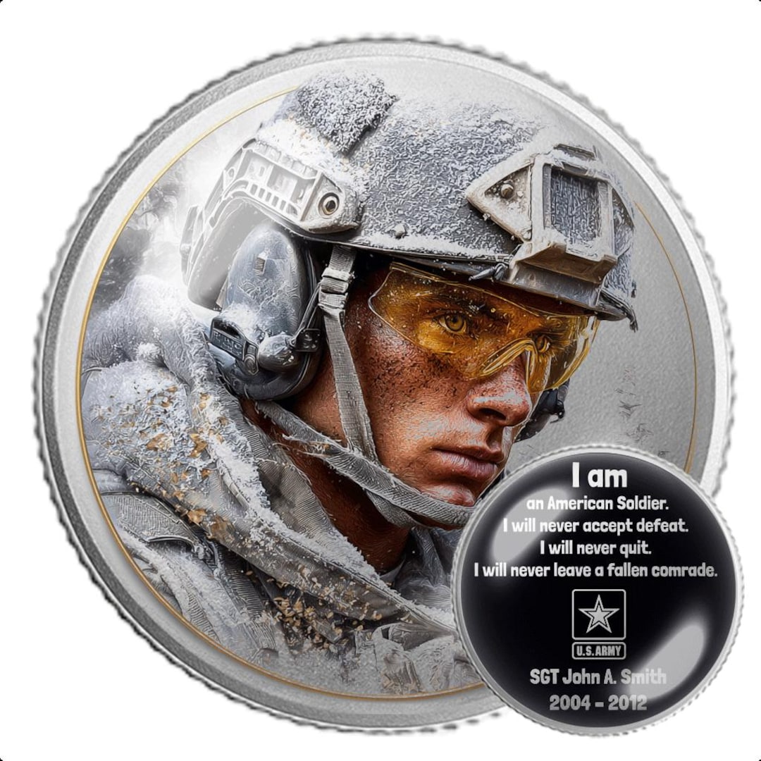 U.S. Army Soldier’s Creed Challenge Coin – Personalized 40mm Military ...