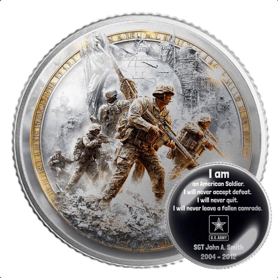 Personalized U.S. Army Soldier's Creed Challenge Coin – Military ...