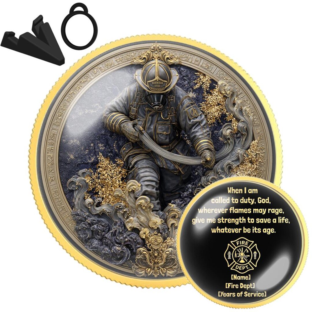 Fire Department Challenge Coin | Fireman Collectible | Duty Honor ...