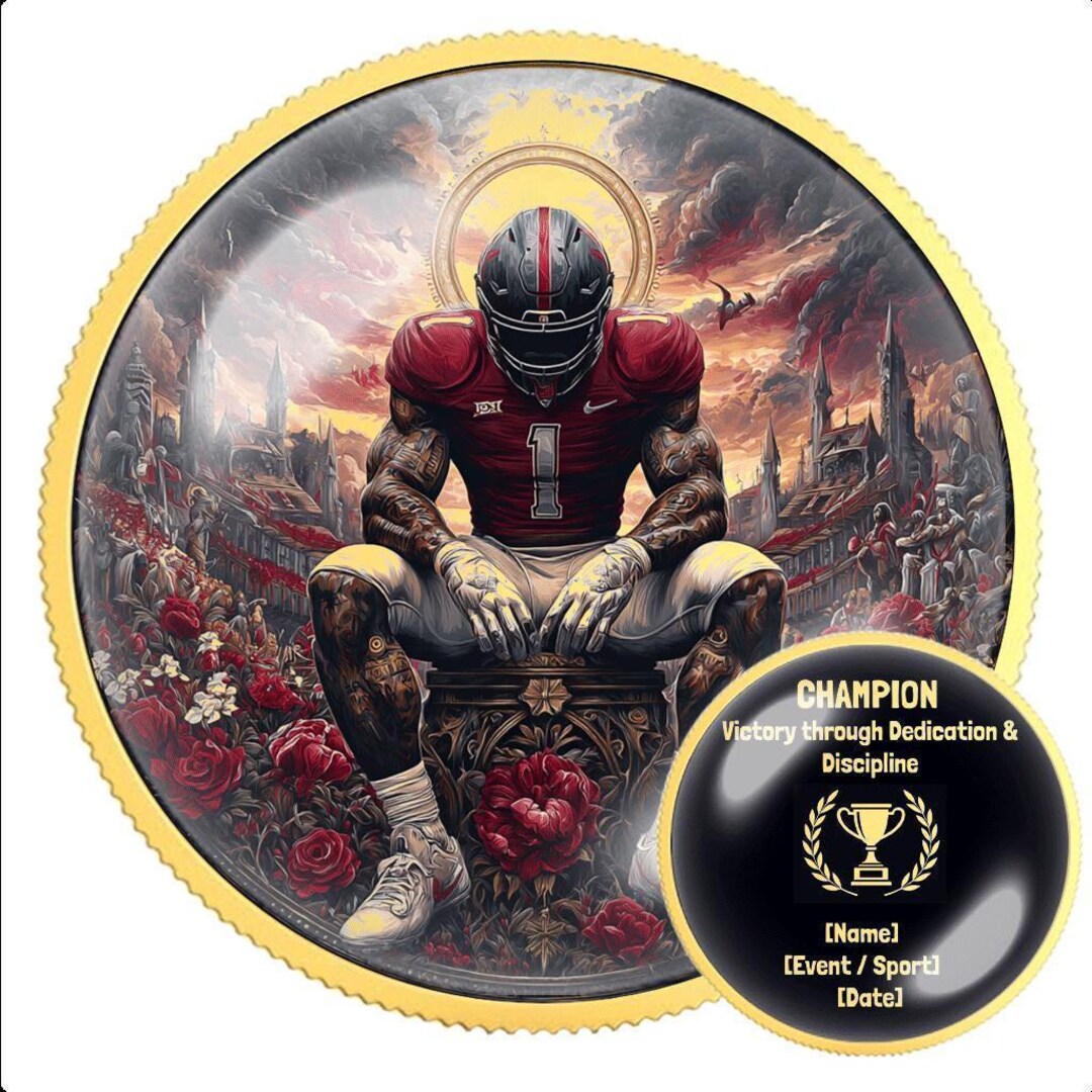 Custom Sports Coin, Athlete Token, Team Award (40mm Gold or Silver) - Etsy