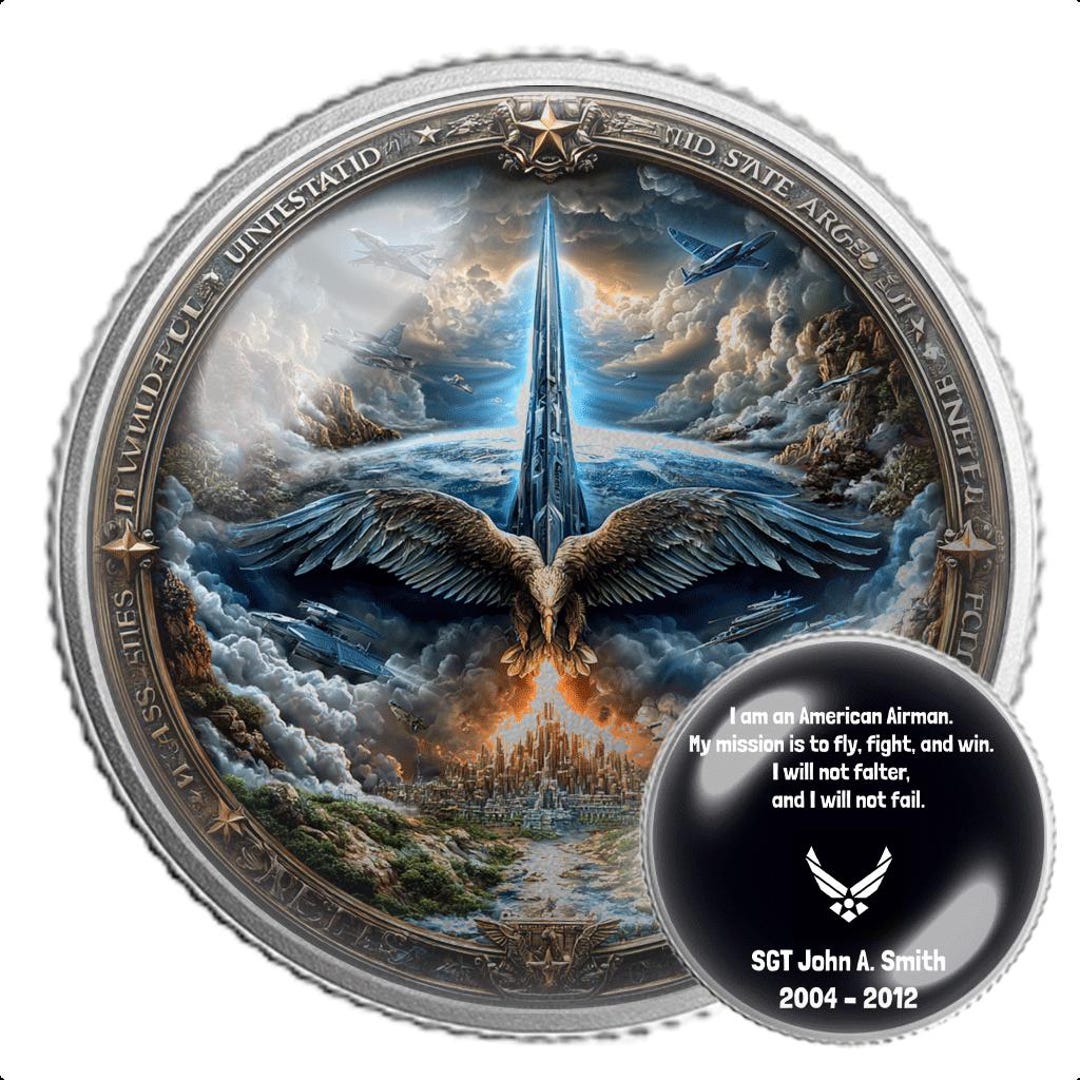 Air Force Recognition Coin | Military Challenge Coin | USAF Gift | Air ...