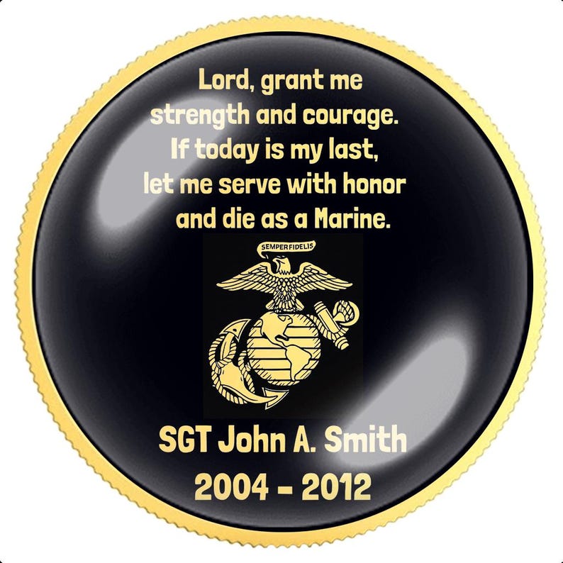 Marine Corps Anniversary Gift – USMC Service Honor Challenge Coin for ...