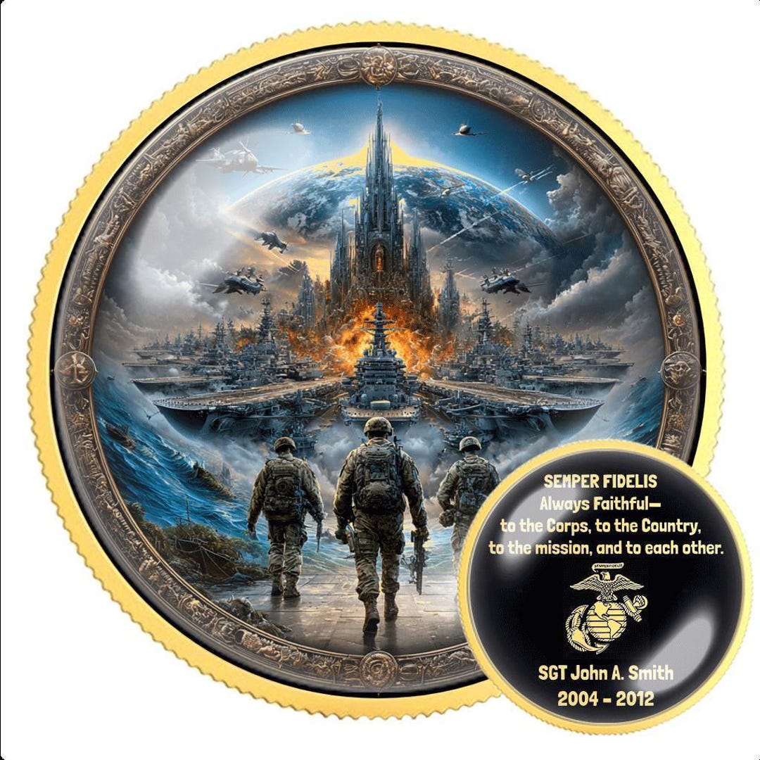 Personalized USMC Challenge Coin – Semper Fidelis Veteran Gift - Etsy