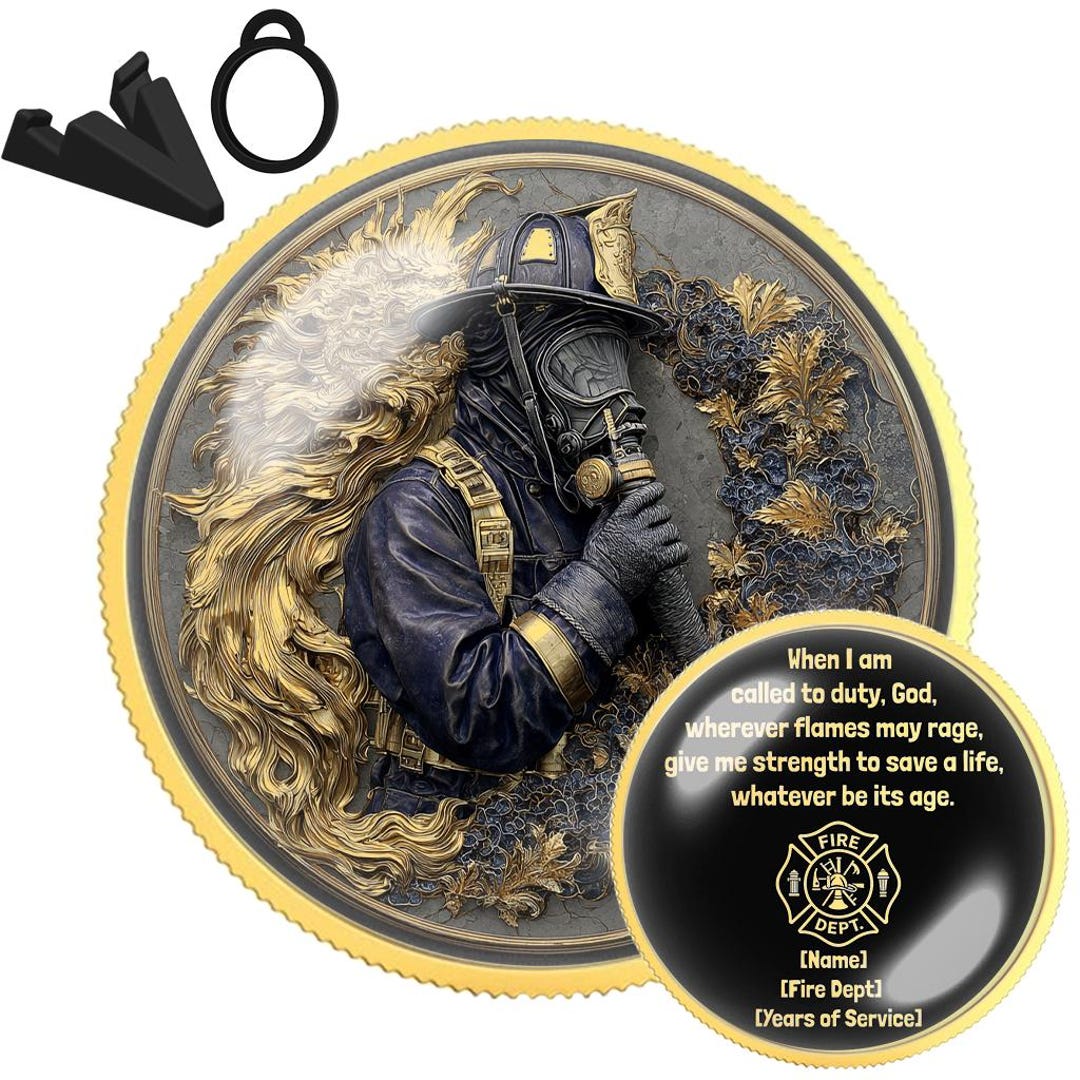 First Responder Challenge Coin | Firefighter Token | Station Pride - Etsy