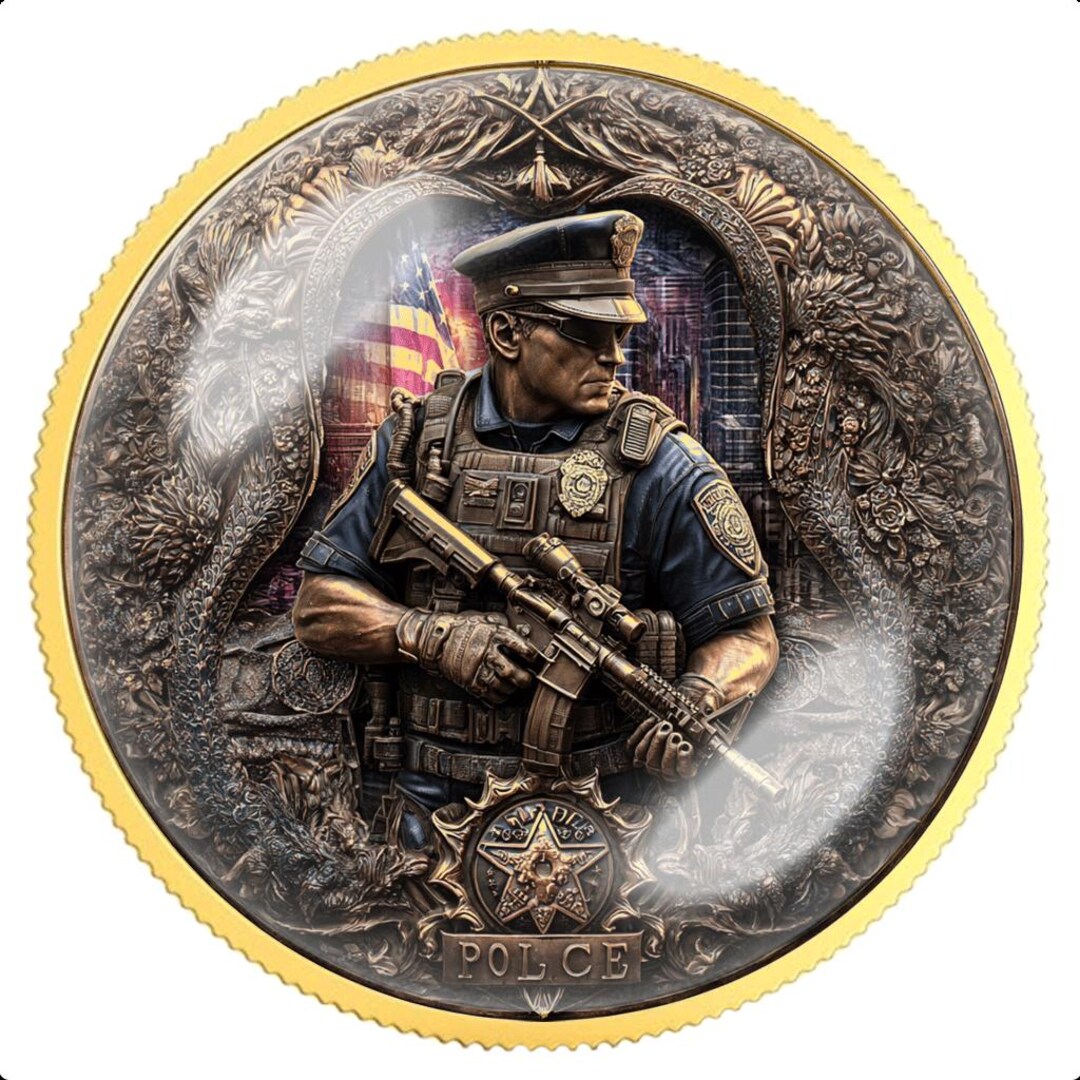 Law Enforcement Coin | Police Officer Gift | Challenge Coin | Thin Blue ...