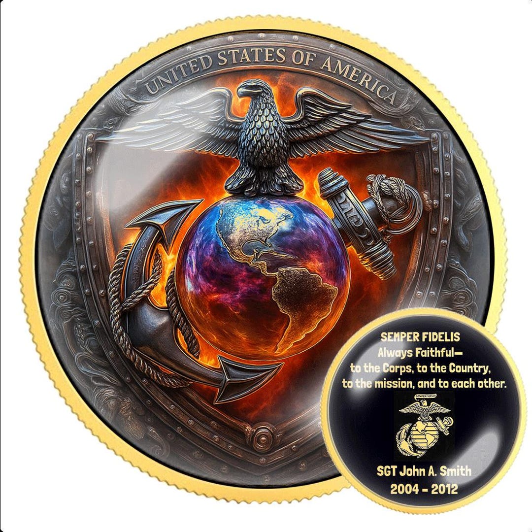 U.S. Marine Corps Challenge Coin – Military Honor Gift - Etsy