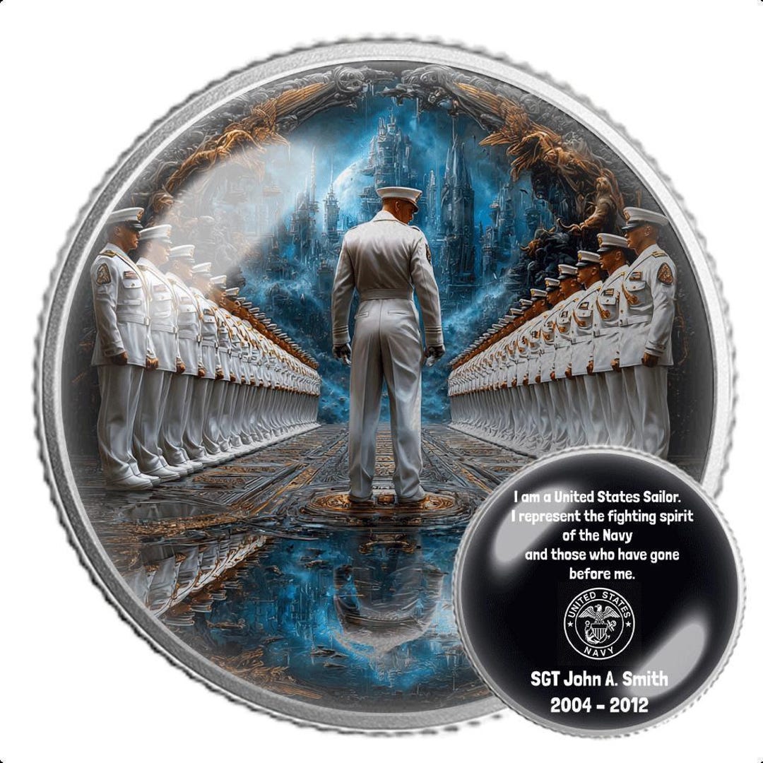 US Navy Retirement Gift – Honor Service Challenge Coin for Navy Sailors ...