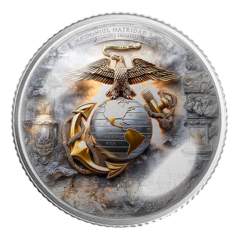 Eagle Globe Anchor Coin | Marine Corps Coin | Challenge Coin | Veteran ...