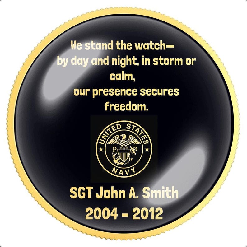 US Navy Retirement Gift – Honor Service Challenge Coin for Navy Sailors ...