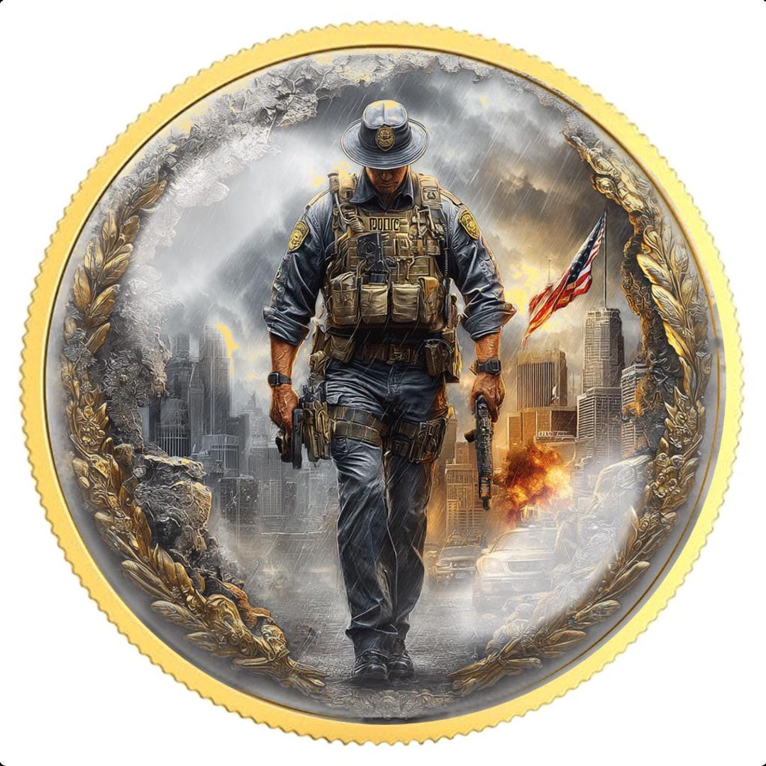 Law Enforcement Challenge Coin – Courage, Honor & Service, Gift for ...
