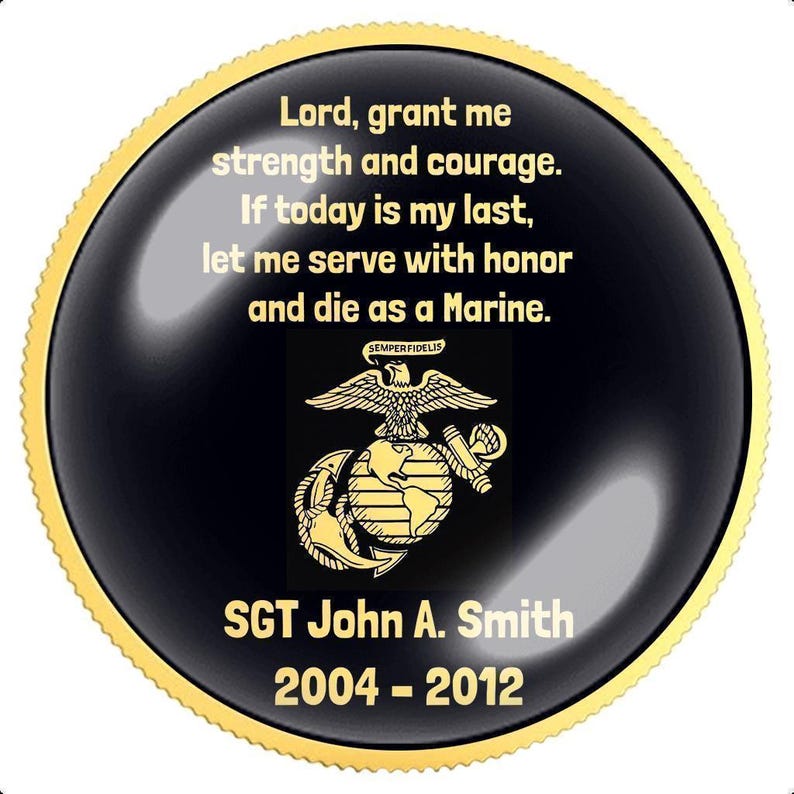USMC Challenge Coin | Semper Fidelis Veteran Gift | Marine Corps - Etsy