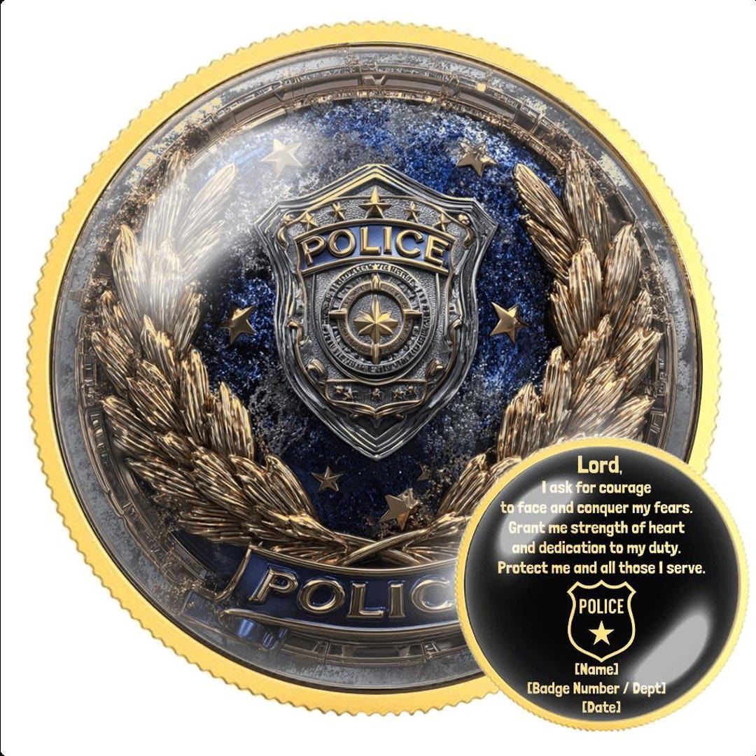 Polica Challenge Coin | Police Gift | Military Coin Display | First ...
