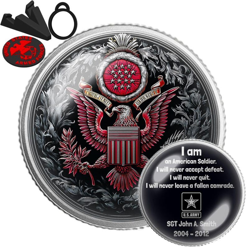 US Army Challenge Coin Gift for Soldier or Veteran – Military Service ...
