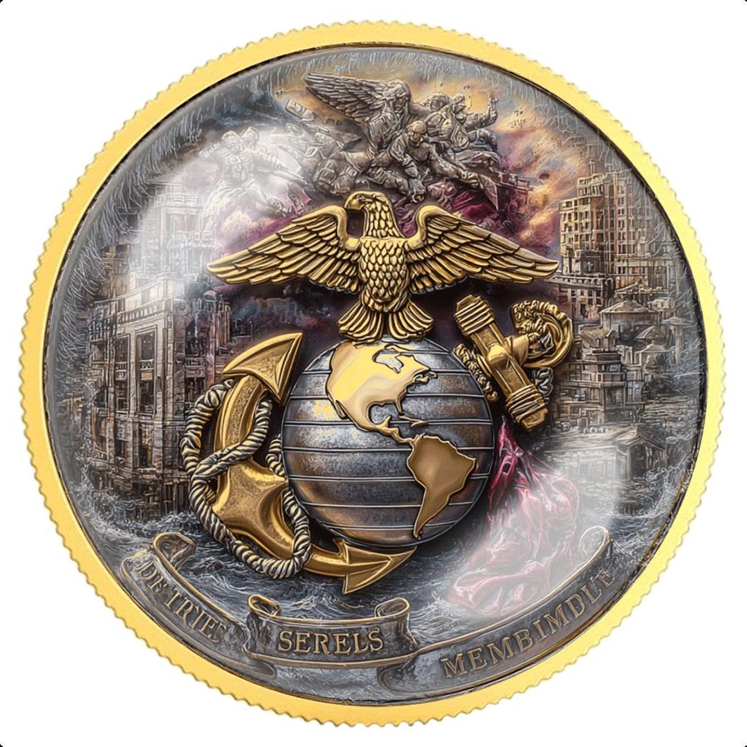 Custom Usmc Marine Corps Challenge Coin, Semper Fi Coin, Eagle Globe ...