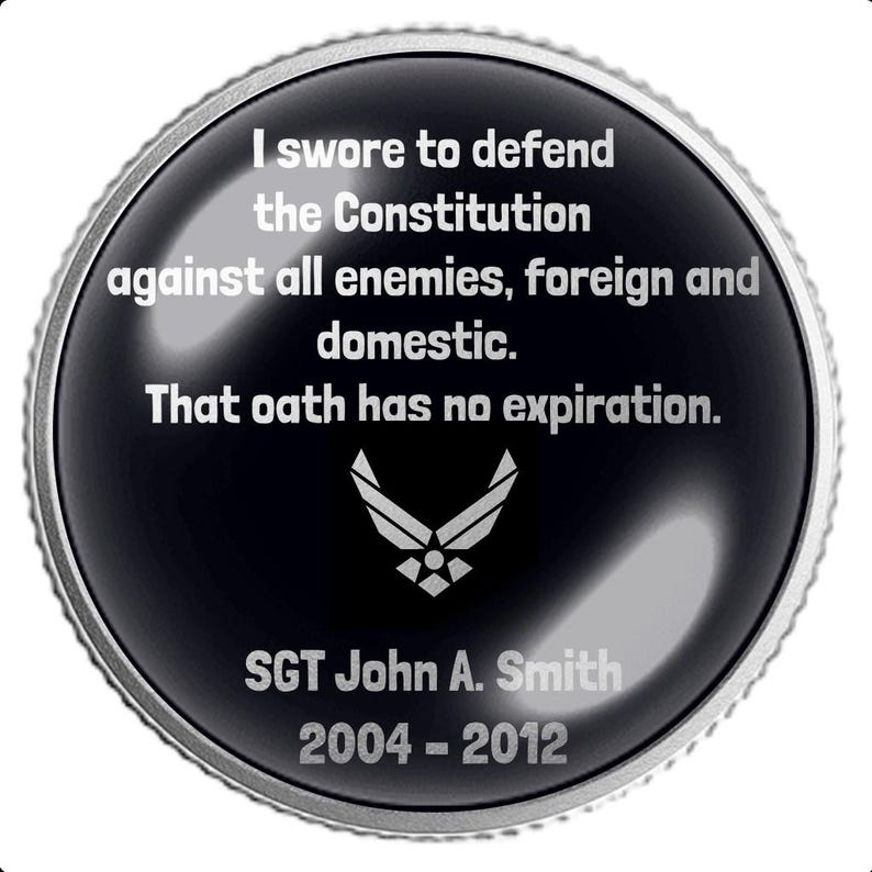 Custom U.S. Air Force Coin – Personalized Airman Name, Rank & Date ...