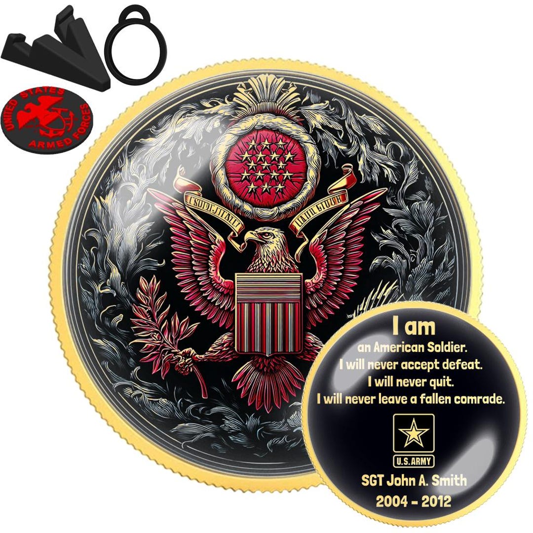 Army Challenge Coin, Military Coin, US Army Coin, Army Retirement ...