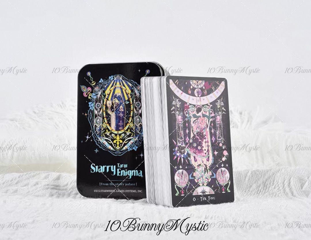 Starry Enigma Tarot Deck, Rider Waite, Black Rainbow Edge, Tin Box - Etsy