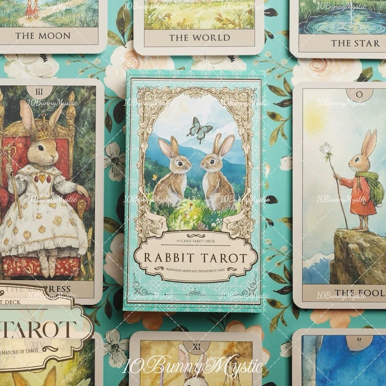 Watercolor Rabbit Tarot Deck, 78 Cards, Rider Waite - Etsy